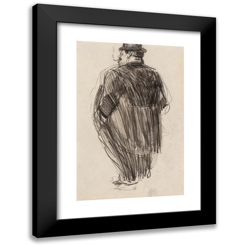 George Luks 11x14 Black Modern Framed Museum Art Print Titled - Man ...