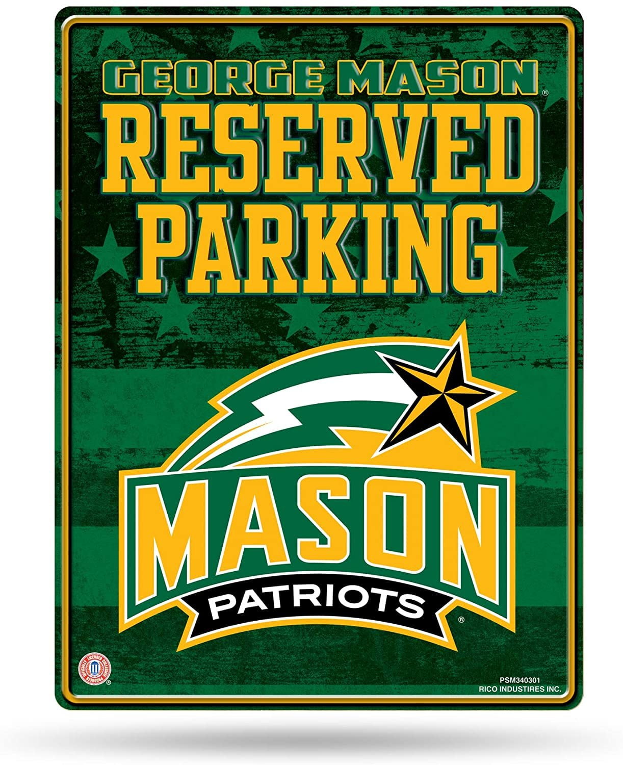 George Mason University Patriots Metal Parking Sign - Walmart.com