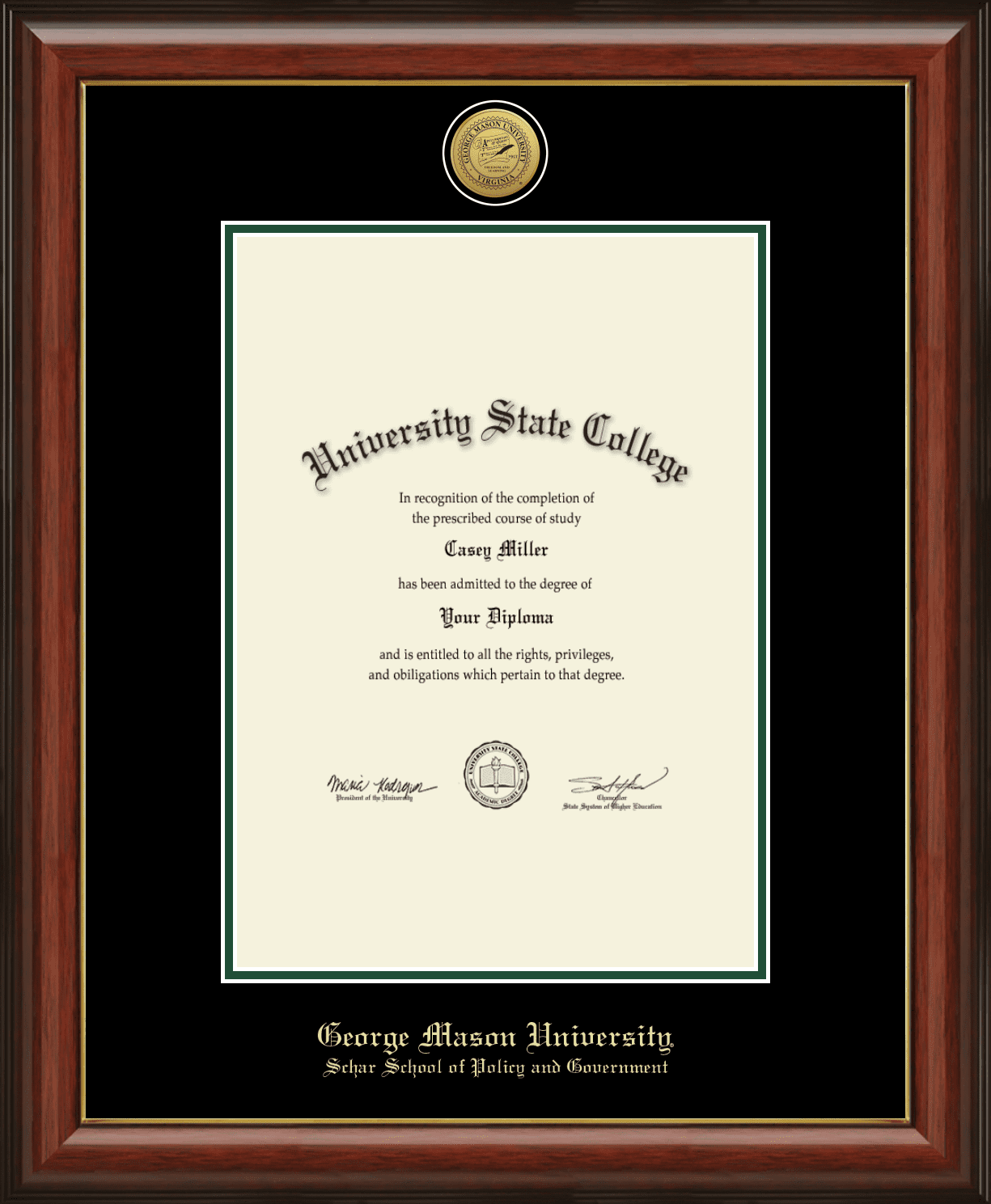 George Mason University Schar School of Policy and Government Diploma ...