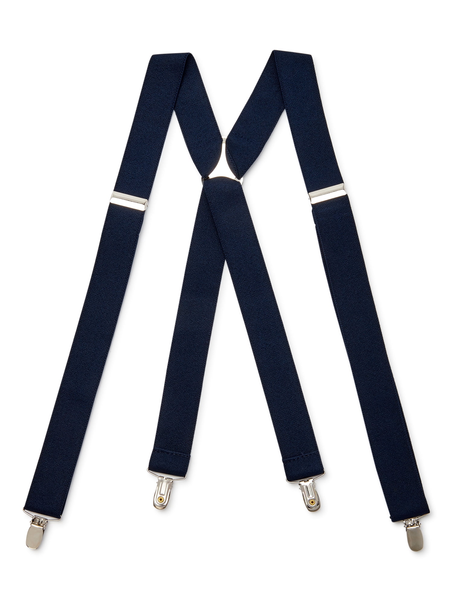 George Men's 1.25in Dress Suspender Navy - Walmart.com