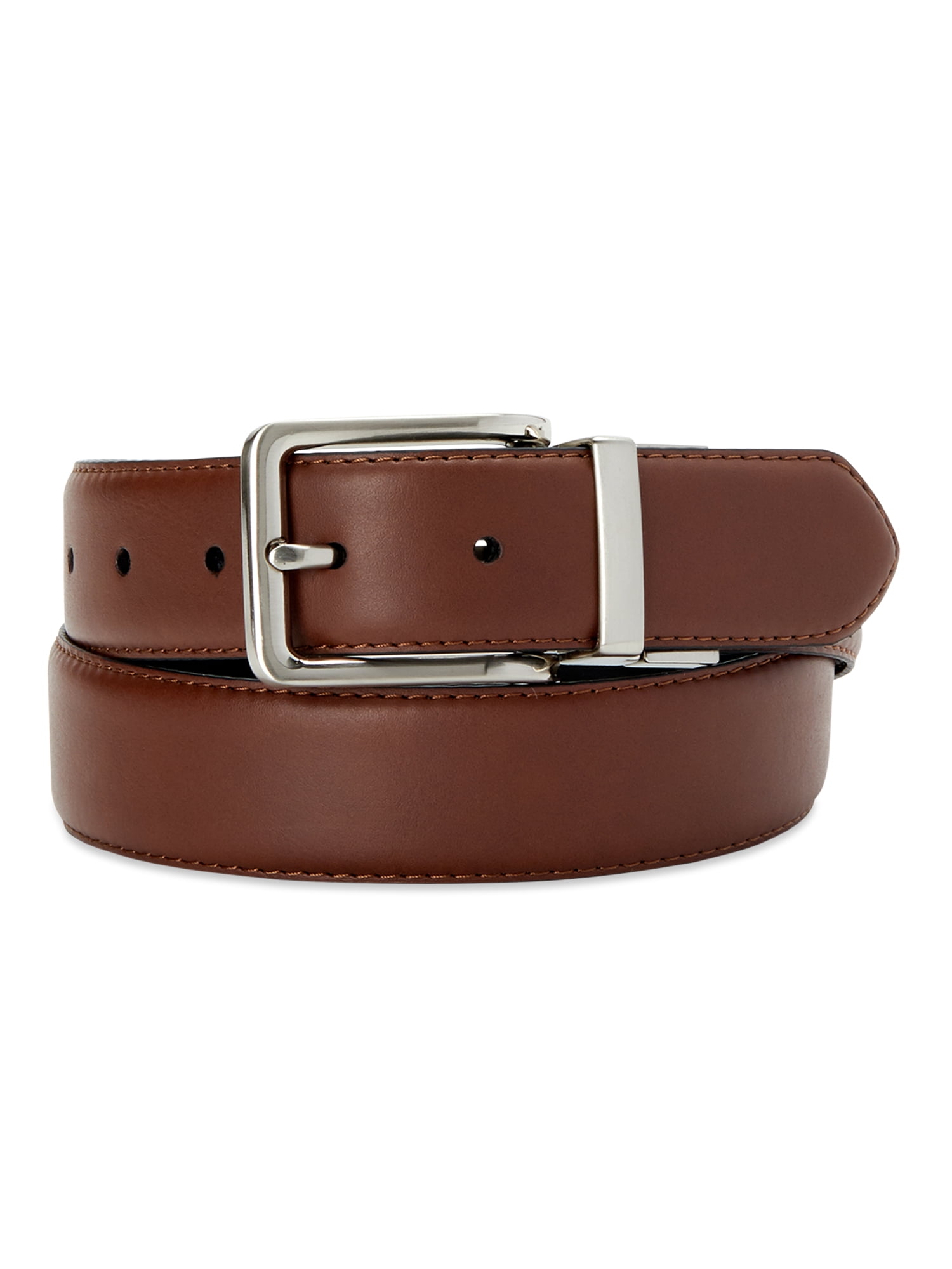 George Men's 35MM Brown Reversible Stretch Belt - Walmart.com