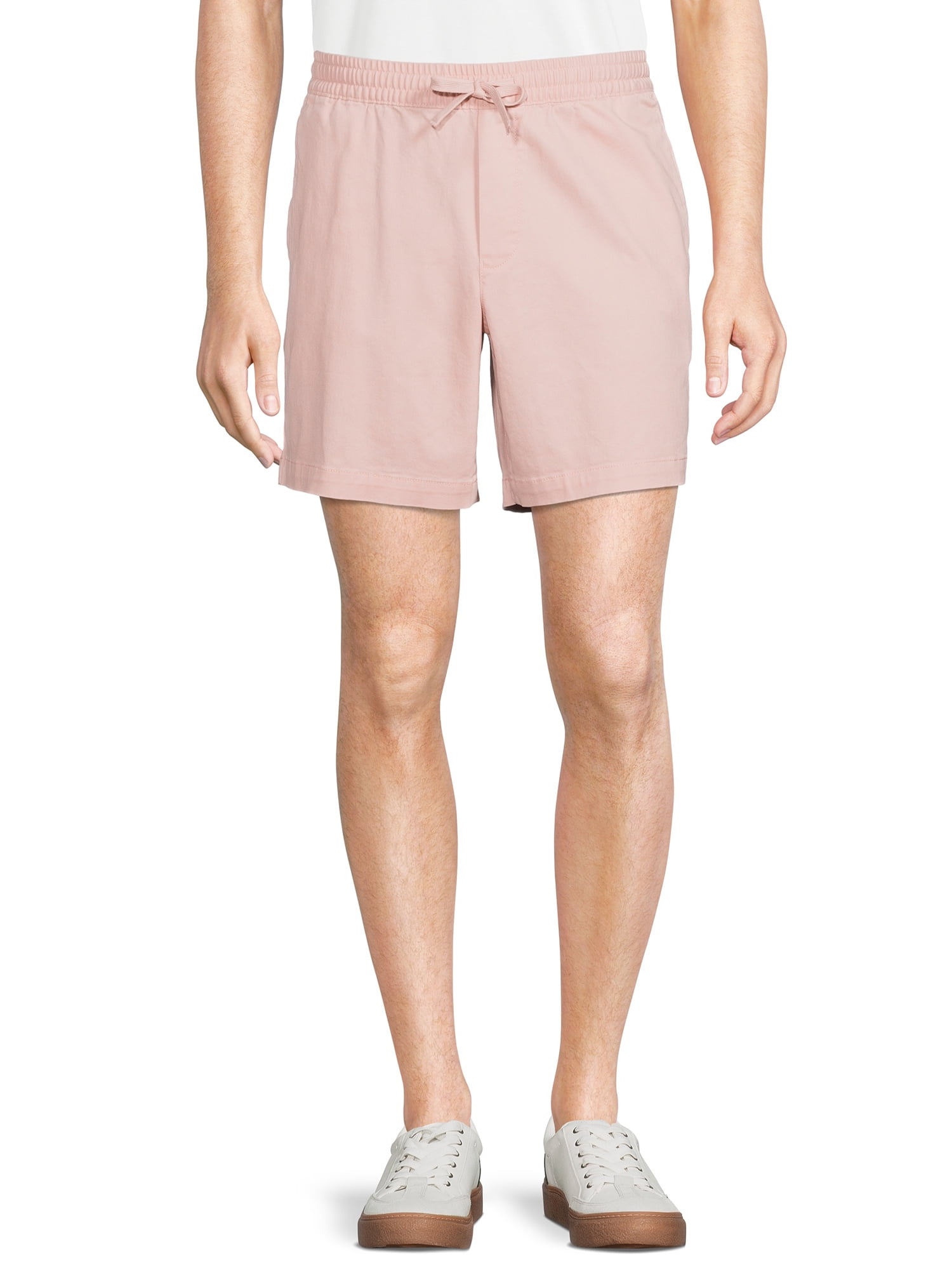 George Men's 7" Stretch Woven Twill Pull-On Shorts with Elastic Waist ...