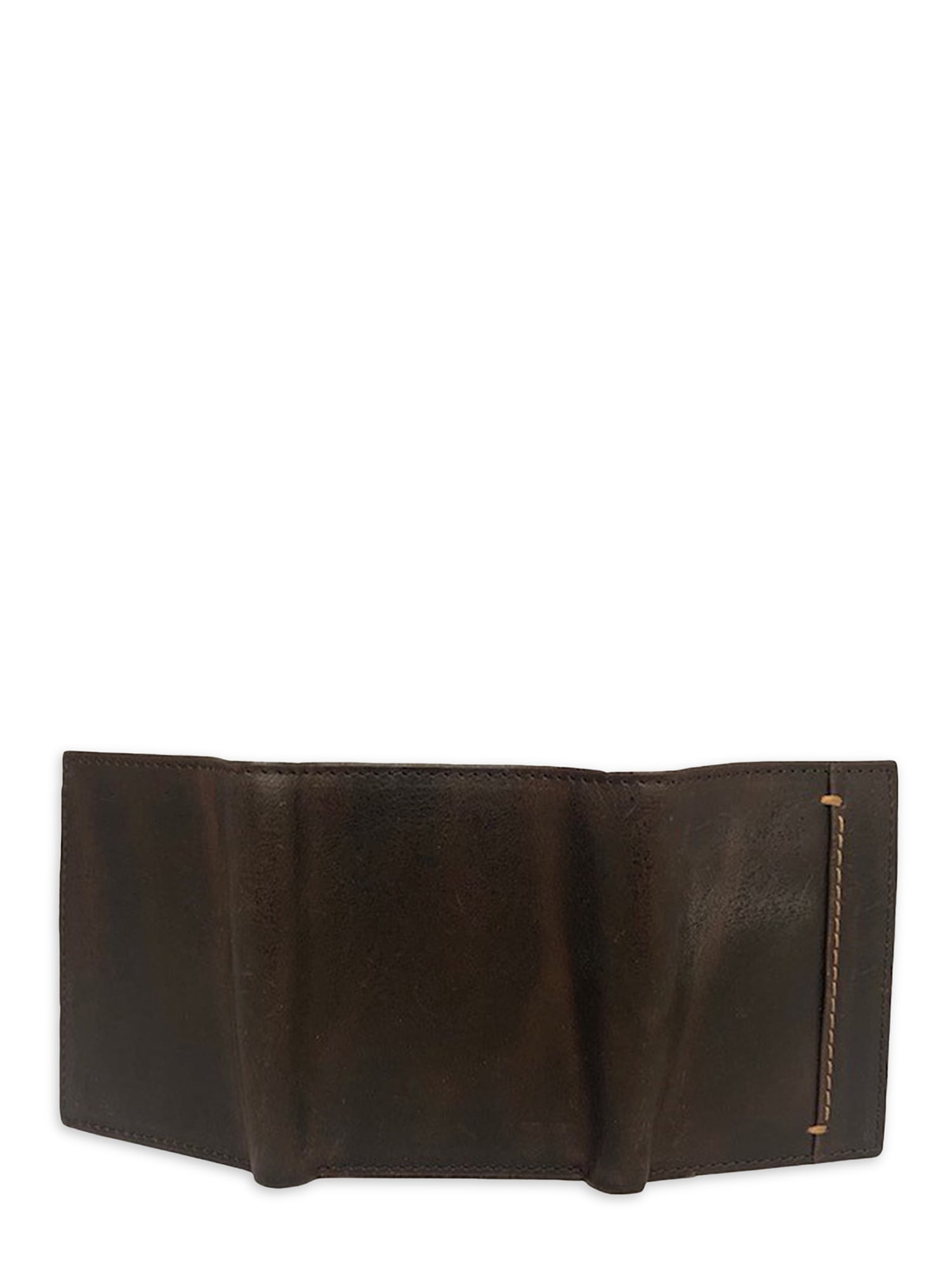 George Men's Adult Espresso Stitch Trifold Wallet - Walmart.com