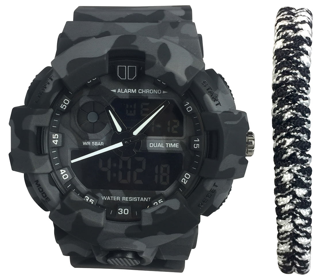 George Men's Analog / Digital Sport Wristwatch with Bracelet Accessory ...