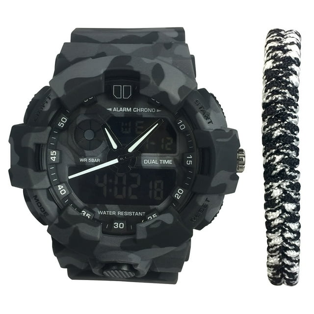 George Men's Analog / Digital Sport Wristwatch with Bracelet Accessory ...