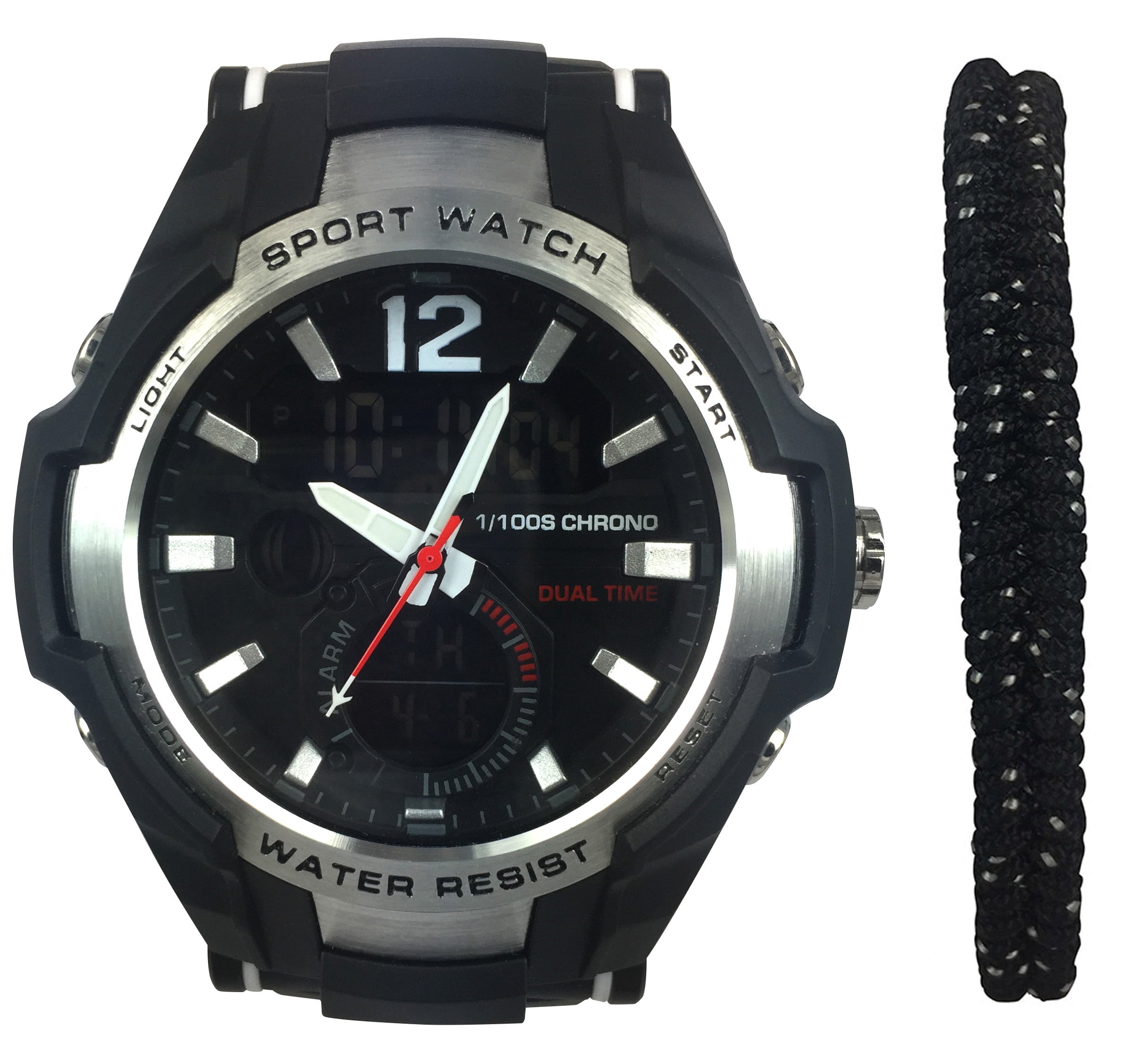 George Men's Analog / Digital Sport Wristwatch with Bracelet Accessory ...