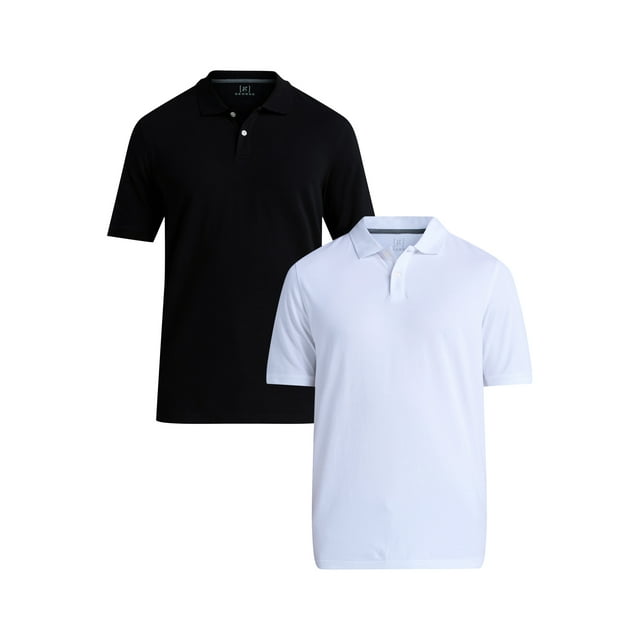 George Men’s & Big Men’s 2-Pack Pique Polo Shirt, Sizes XS-3XL ...