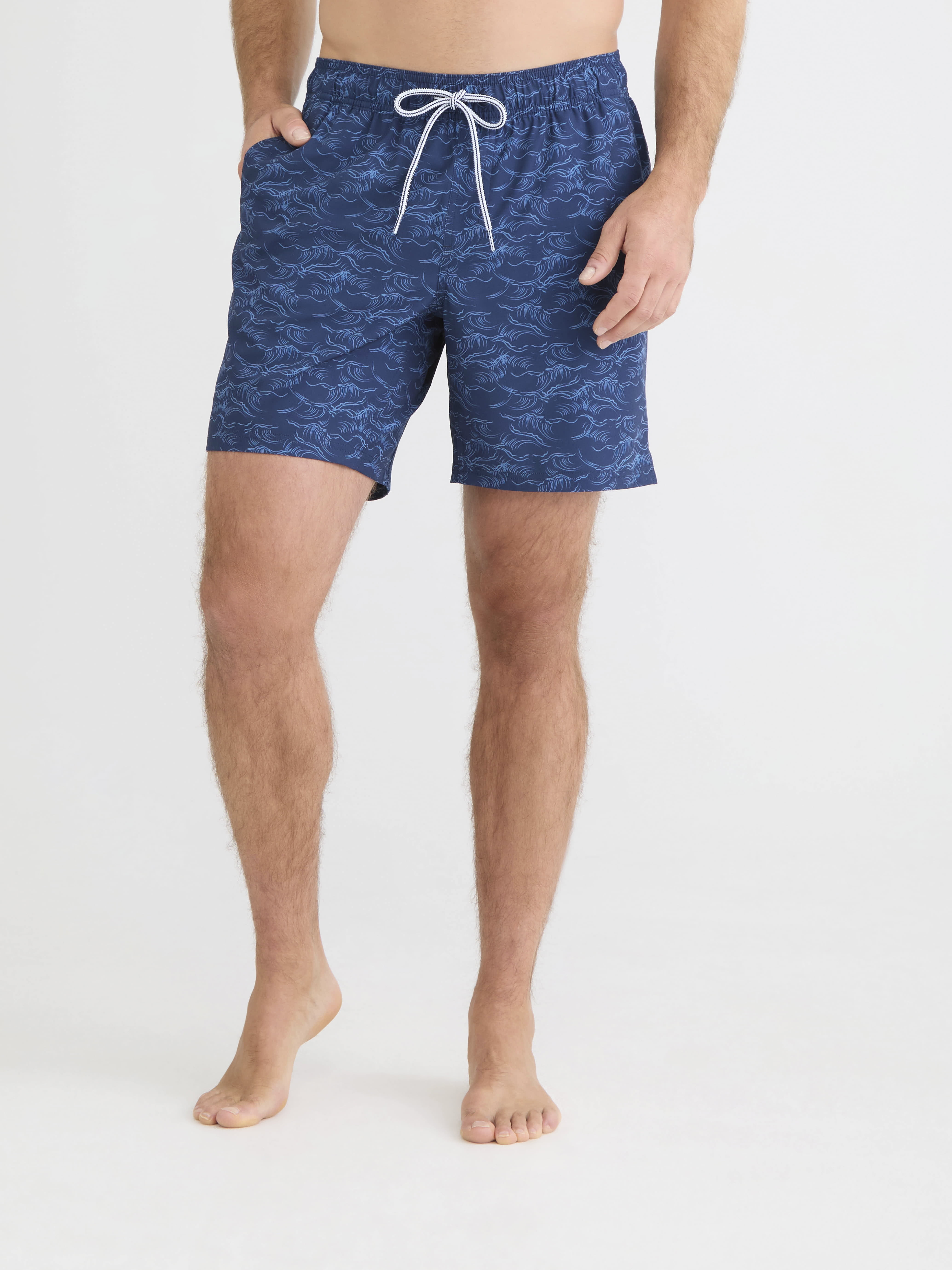 George Men's & Big Men's Compression Lined Swim Trunks, 7" Inseam ...