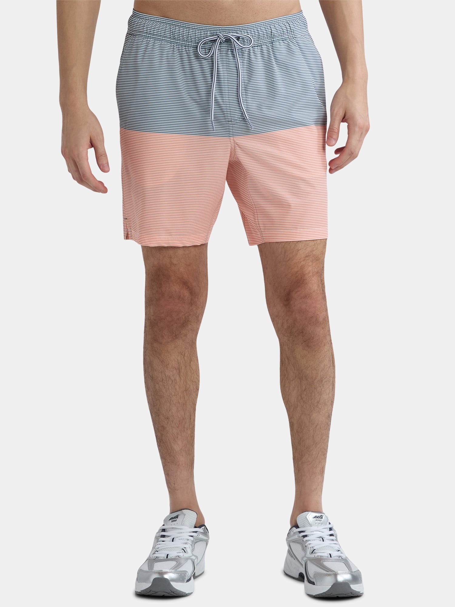 George Men's & Big Men's Compression Lined Swim Trunks, 7" Inseam ...