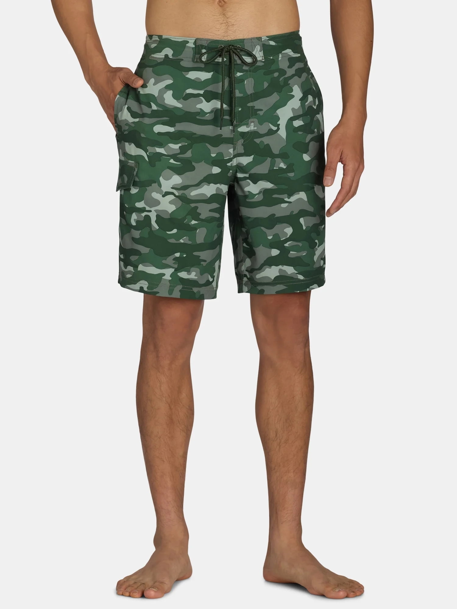 George Men's & Big Men's Cargo E-Board Stretch Trunks 9" Inseam, Sizes ...