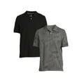 George Men's & Big Men's 2-Pack Pique Polo Shirts with Short Sleeves ...