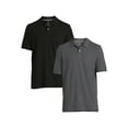 George Men's & Big Men's 2-Pack Pique Polo Shirts with Short Sleeves ...