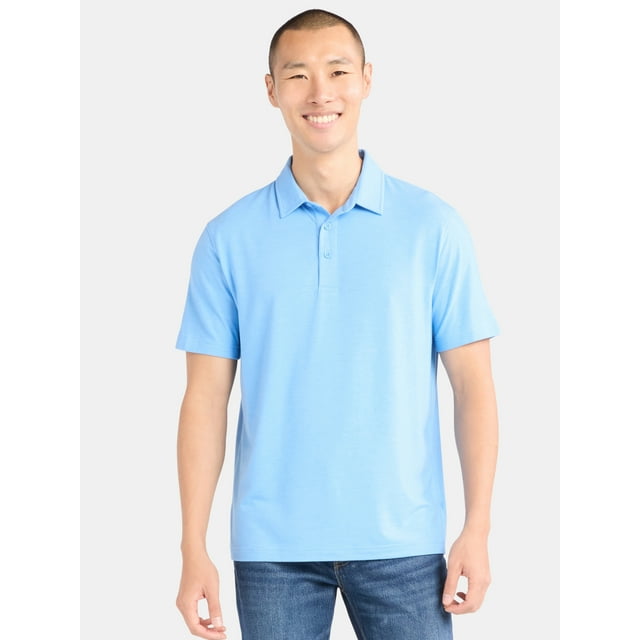 George Men's & Big Men's Poly Polo with Short Sleeves, Sizes S-3XL ...