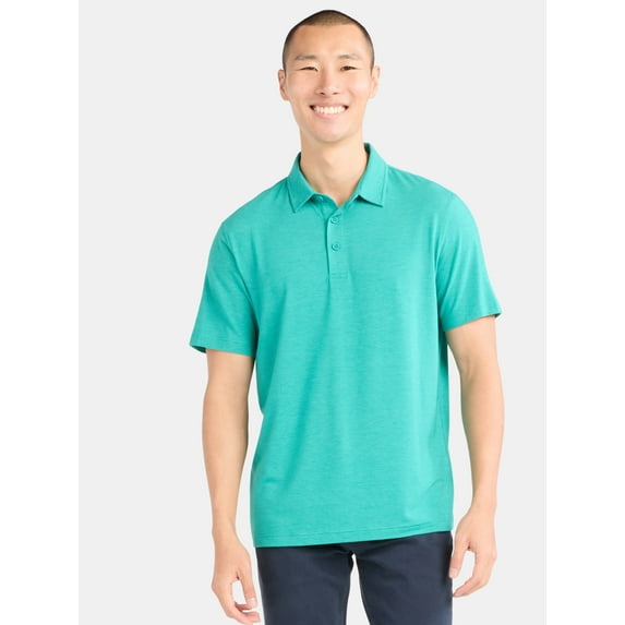 George Men's & Big Men's Poly Polo with Short Sleeves, Sizes S-3XL ...
