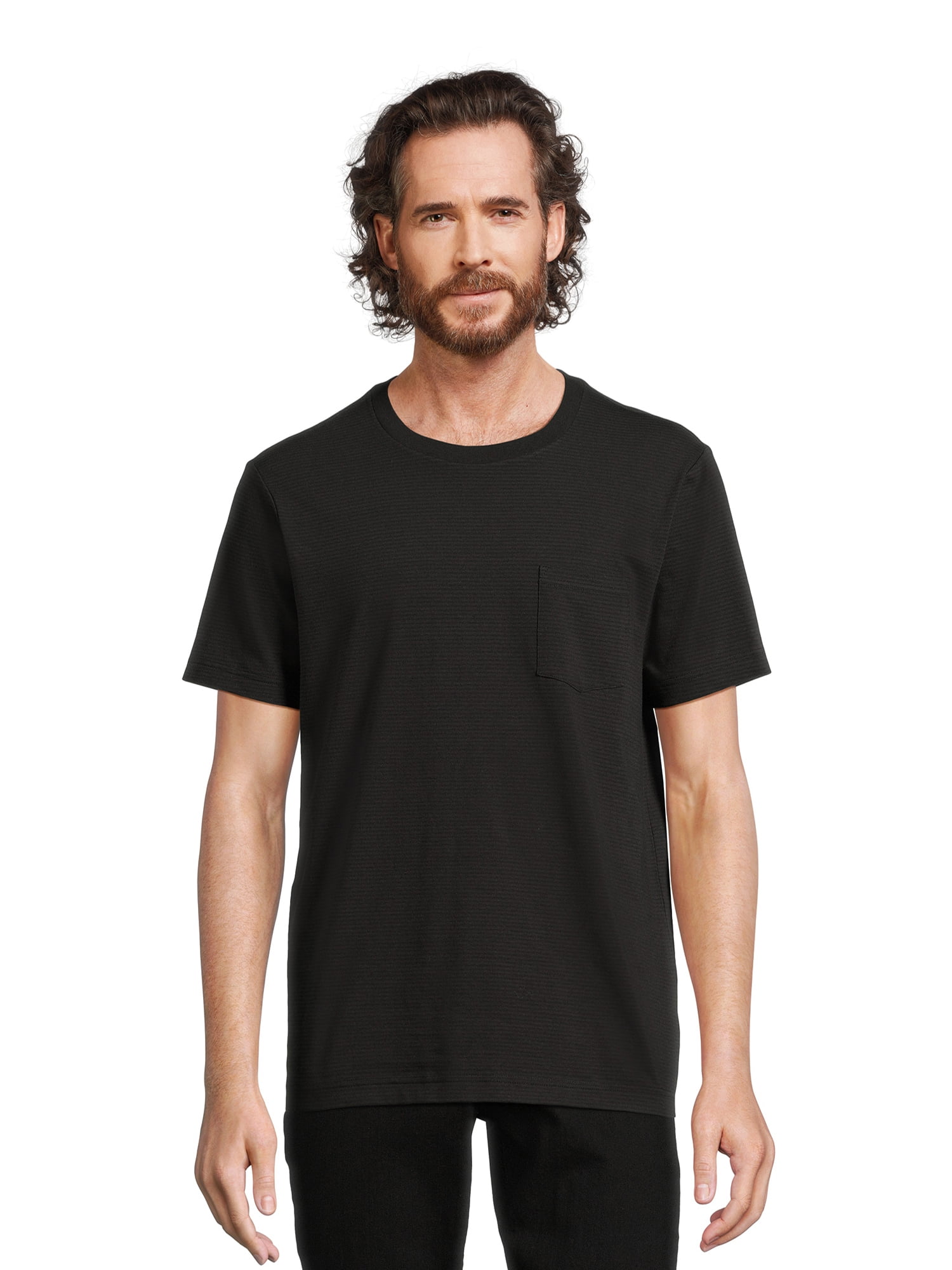 George Men's & Big Men's Short Sleeve Crewneck Fashion Tee with Pocket ...