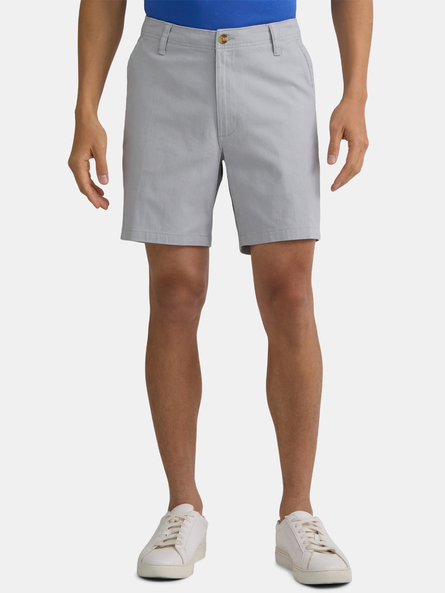 George men's Stretch Twill Flat Front Shorts Cotton/Spandex - Walmart.com