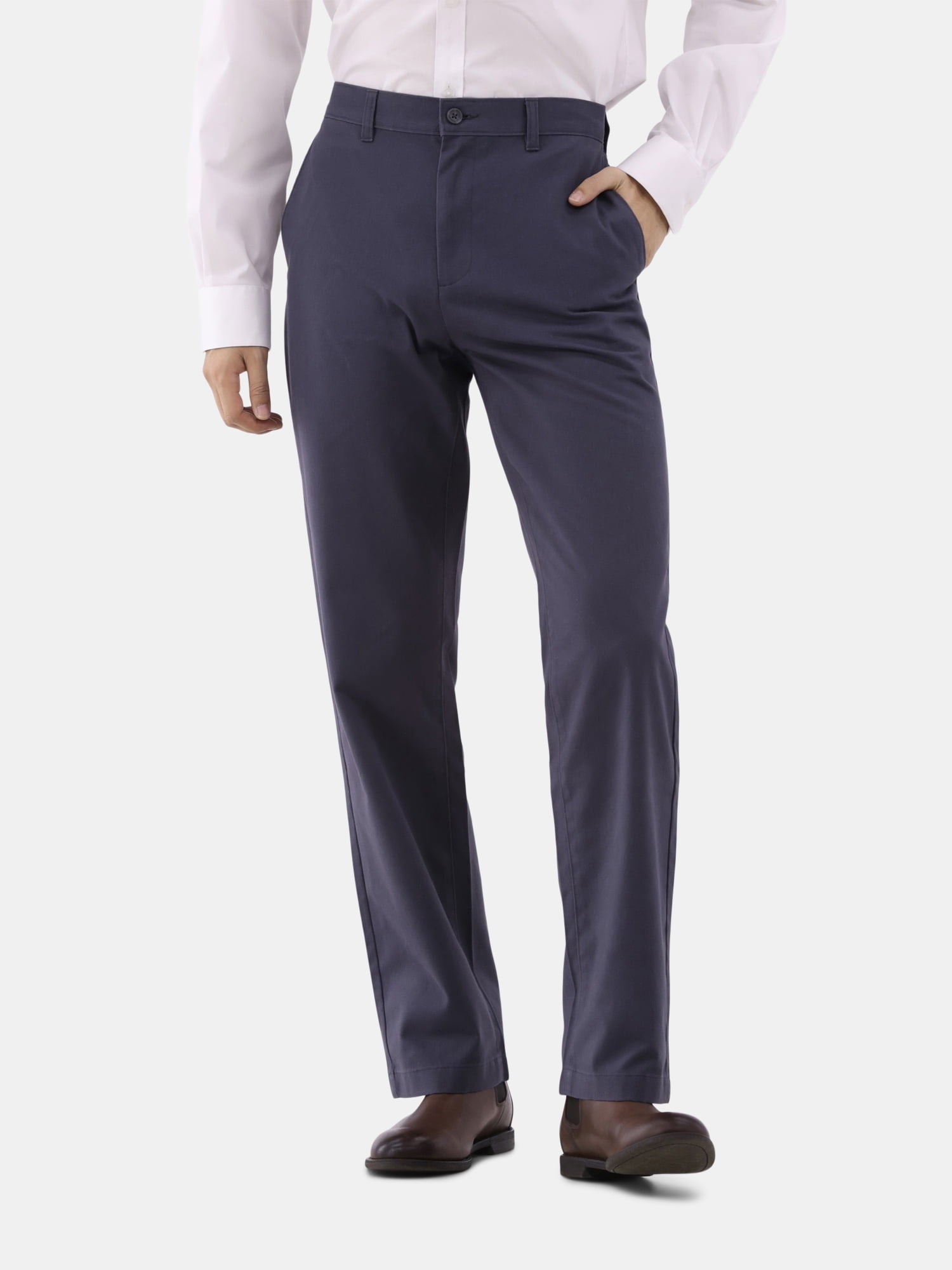 George Men's Flat Front Wrinkle Resistant Pants - Walmart.com