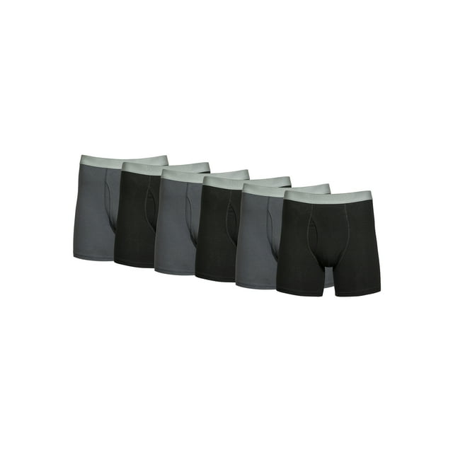 George Men's Cotton Stretch Boxer Briefs, 6-Pack - Walmart.com