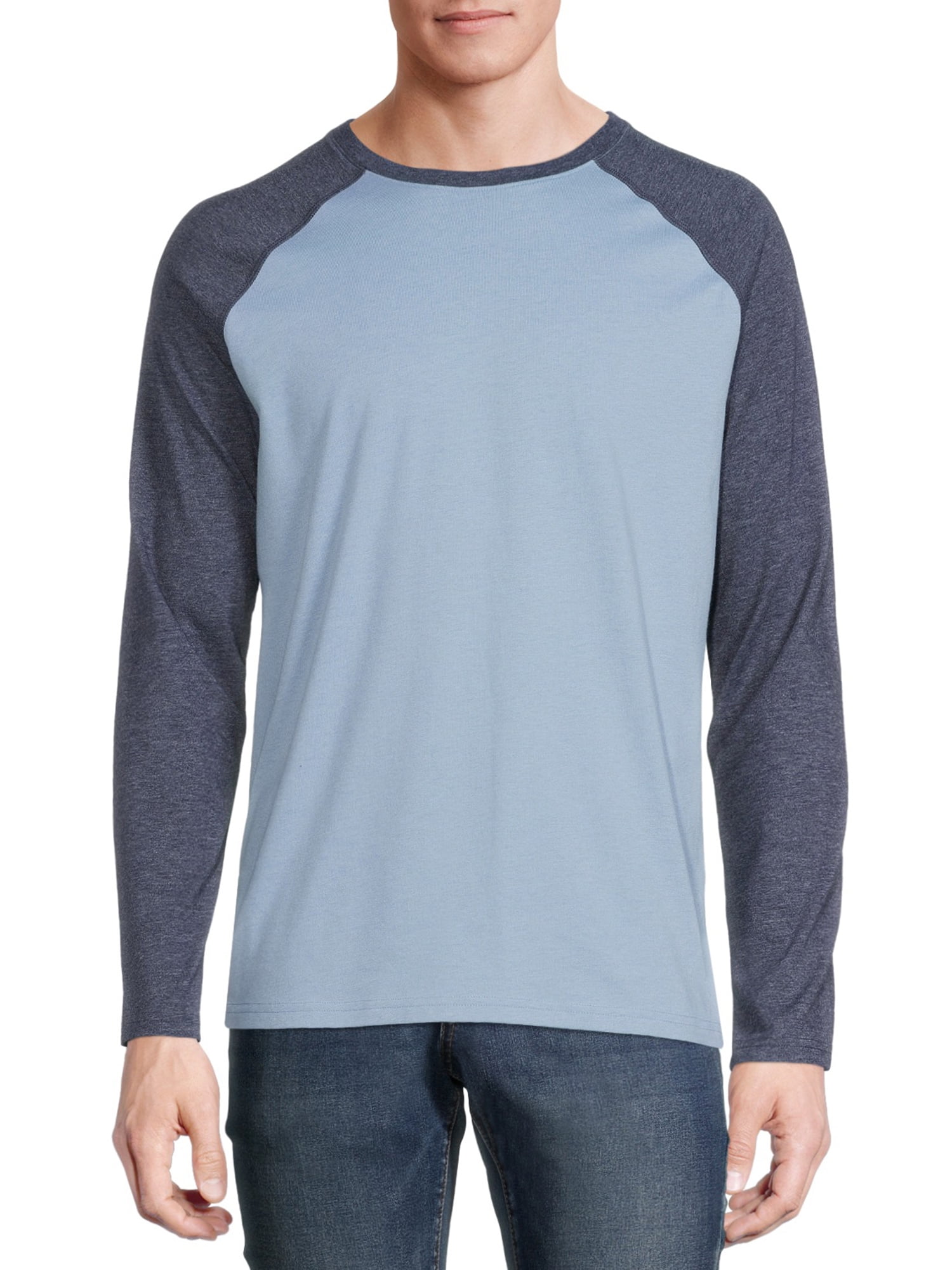 George Men's Crew Neck Long Sleeve Raglan Tee - Walmart.com