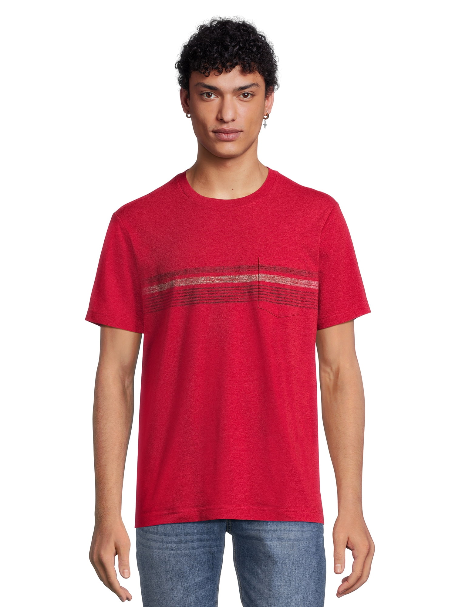 George Men's Crewneck Fashion Tee with Short Sleeves, Sizes XS-3XL ...