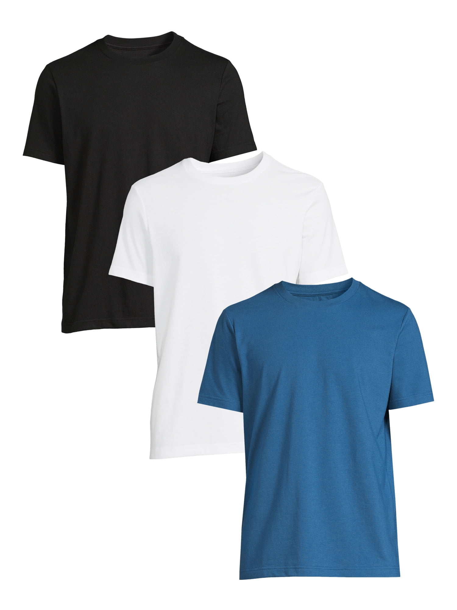George Men's Crewneck T-Shirts 3-Pack, Comfortable Polyester Blend ...
