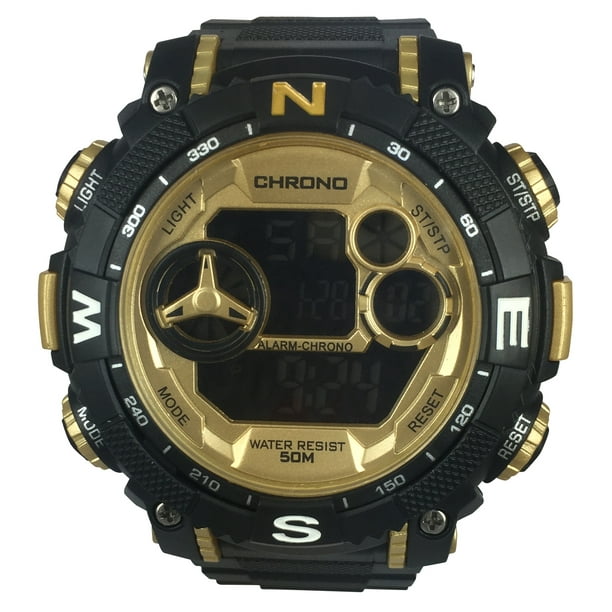 George Men's Digital Sport Wristwatch Plastic Strap - Walmart.com