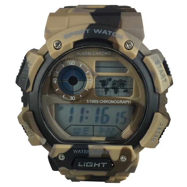 George Men's Digital Sport Wristwatch Plastic Strap - Walmart.com