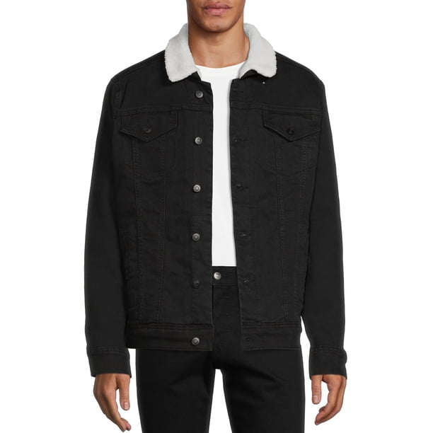 George Men’s Faux Sherpa Denim Jacket - Walmart Business Supplies