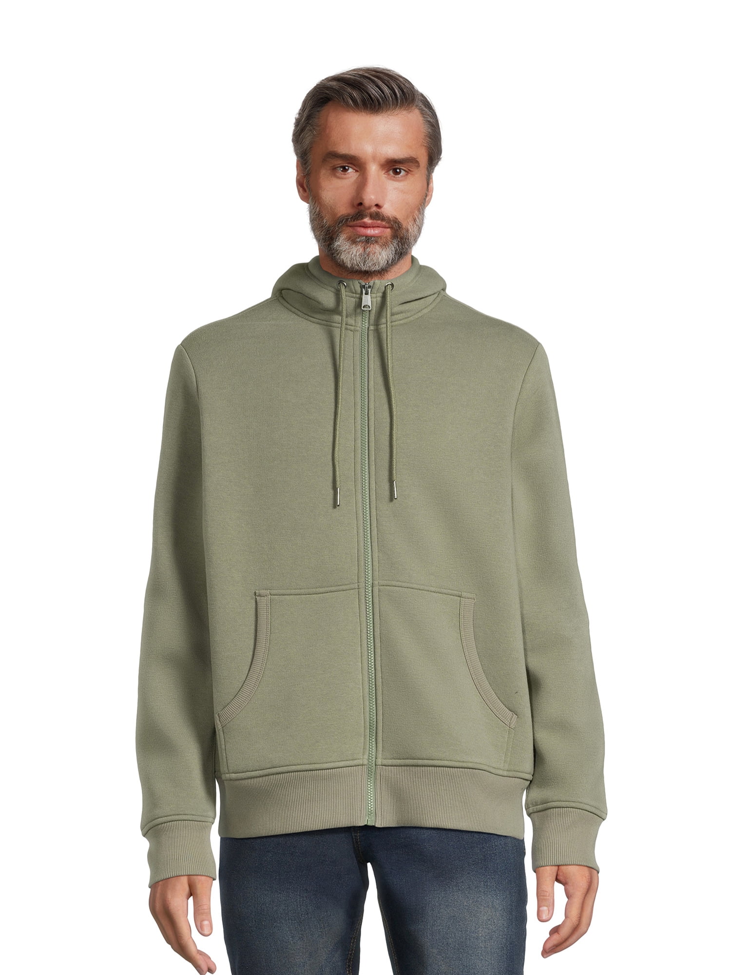 George Mens Faux Sherpa Fleece Jacket With Hood Sizes S 3xl