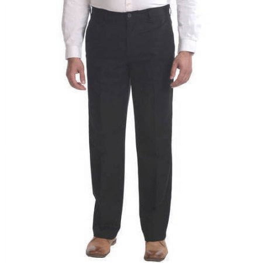 George Men's and Big Men’s Wrinkle Resistant Flat Front Khaki Pants ...