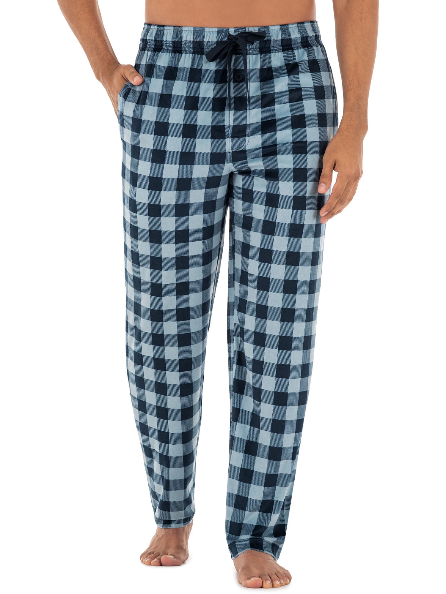 George Men's Fleece Plaid Sleep Pants - Cozy Pajama Bottoms with ...