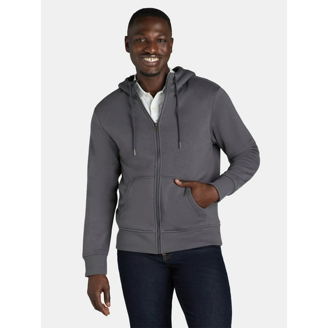George Men's & Big Men's High Pile Fleece Lined Jacket with Hood, Sizes ...