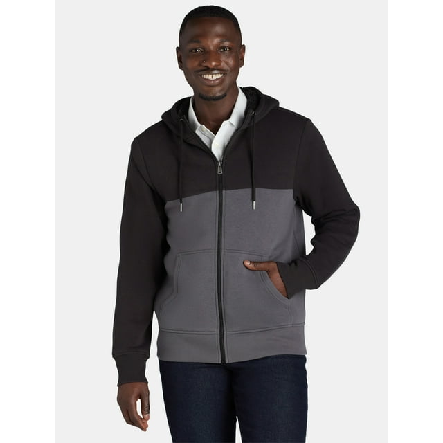 George Men's & Big Men's High Pile Fleece Lined Jacket with Hood, Sizes ...