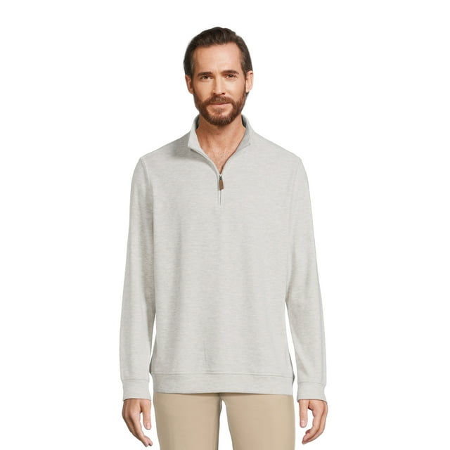 George Men's Knit Quarter Zip Pullover Top, Sizes S-3XL - Walmart.com