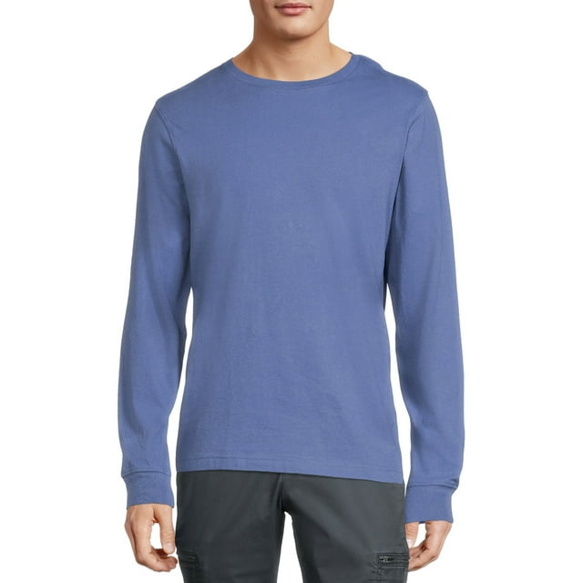 George Men's Long Sleeve Crew Tee - Walmart Business Supplies