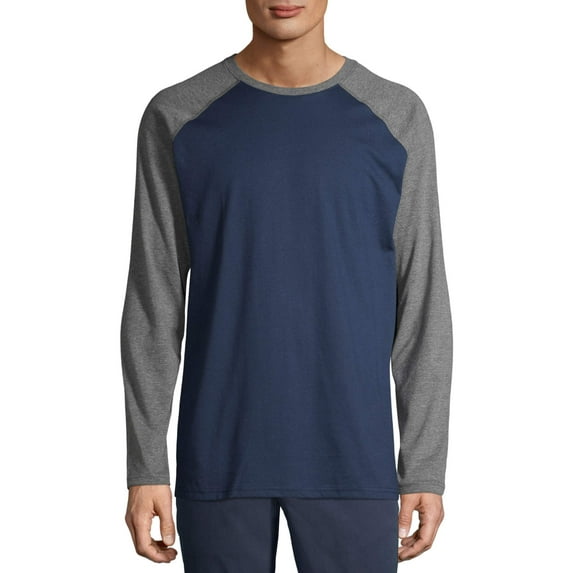 George Men's Long Sleeve Crewneck Raglan T-Shirt - Walmart.com