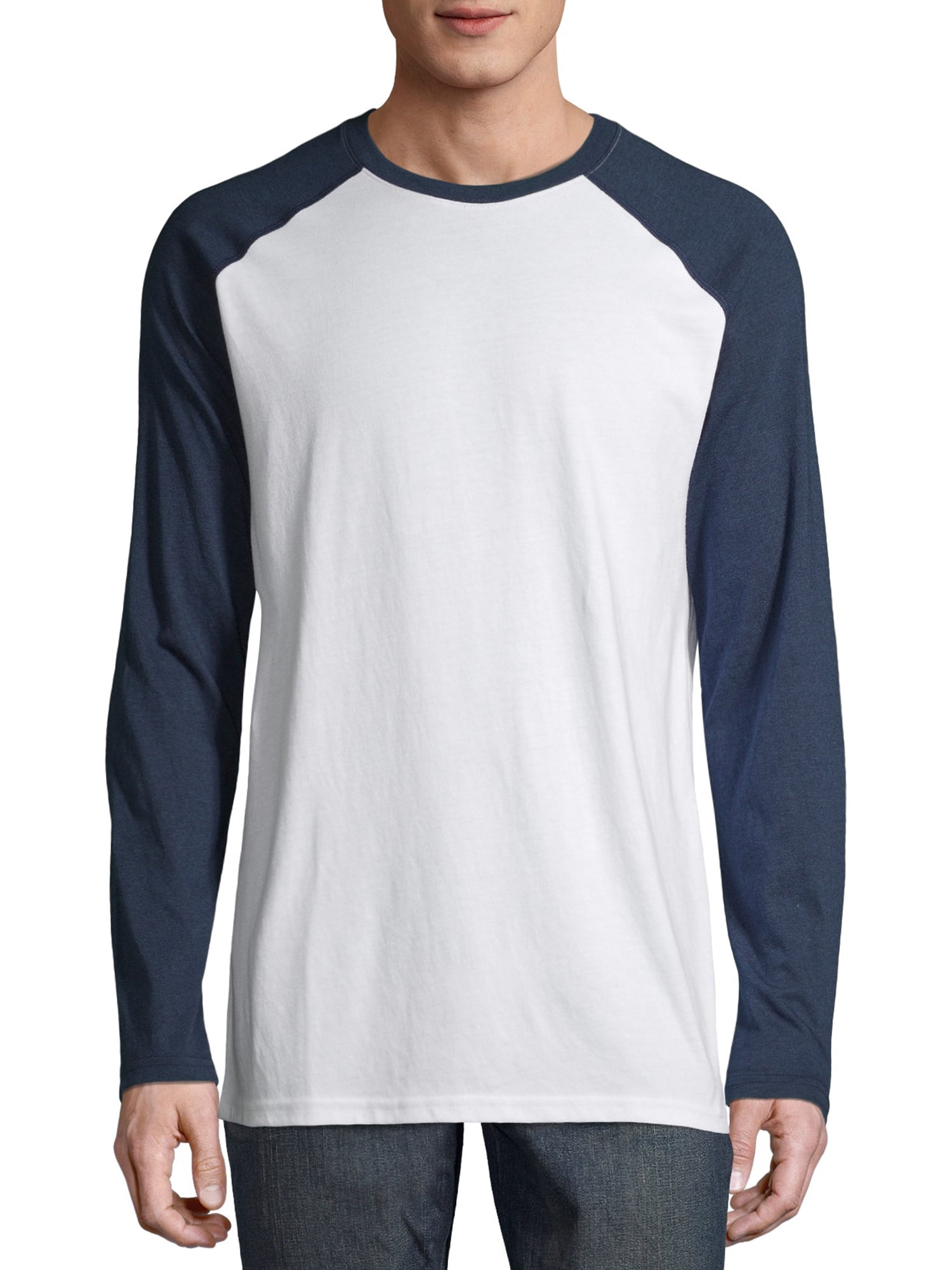 George Men's Long Sleeve Crewneck Raglan T-Shirt - Walmart.com