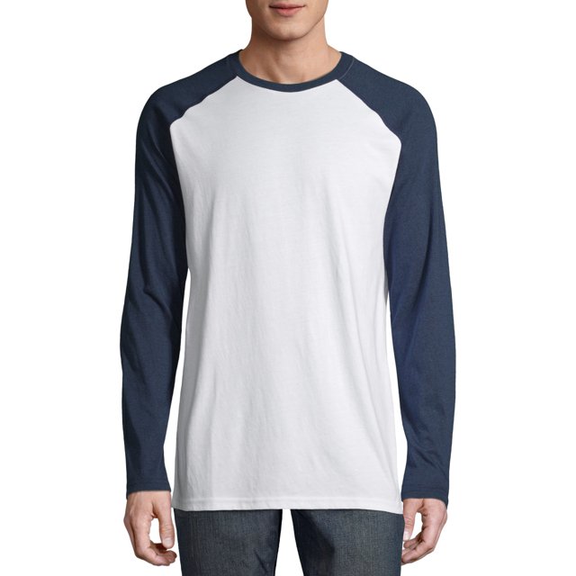 George Men's Long Sleeve Crewneck Raglan T-Shirt - Walmart.com