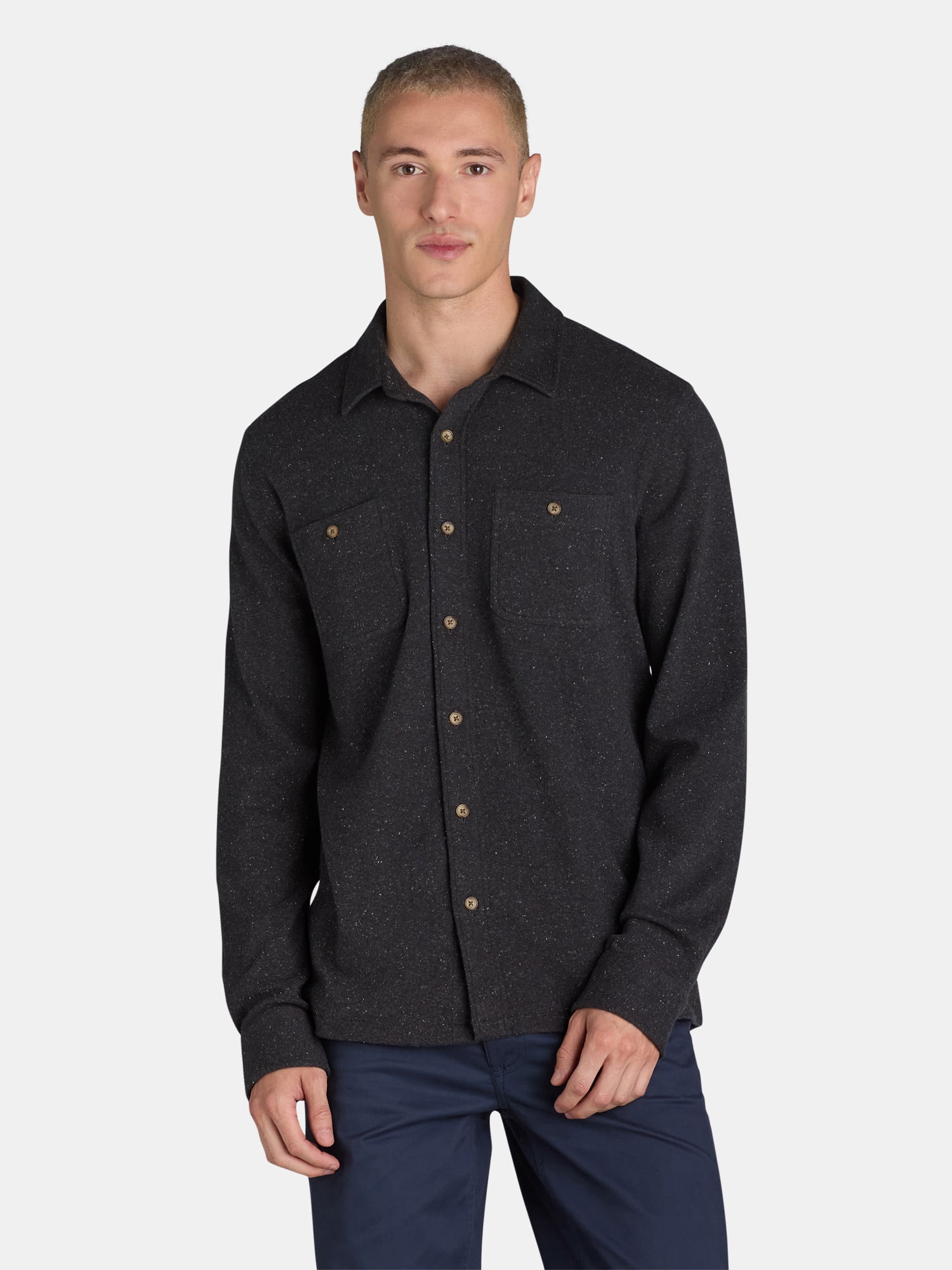 George Men's and Big Men’s Knit Overshirt, Sizes S-3XL - Walmart.com