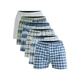 George Men's Cotton Moisture-Wicking Stretch Woven Boxers 6-Pack Sizes ...