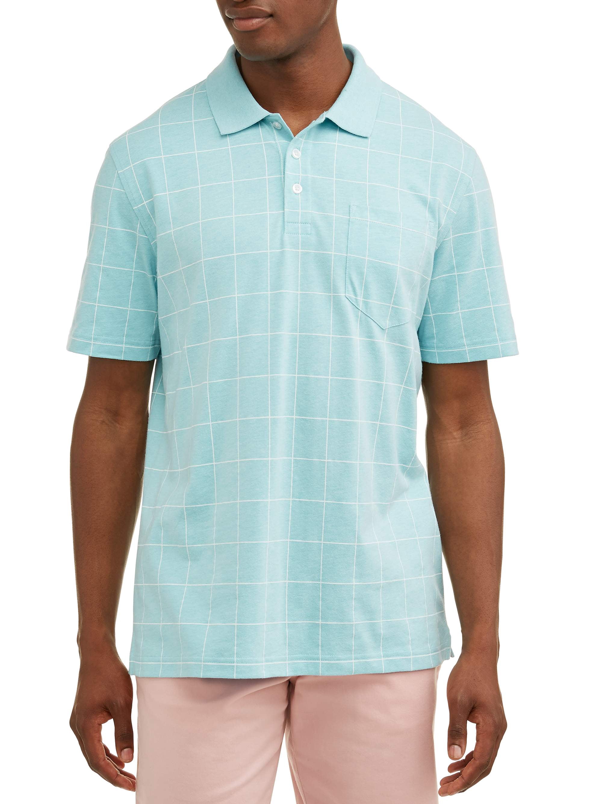 George Men's Pattern Jersey Polo Shirt - Walmart.com