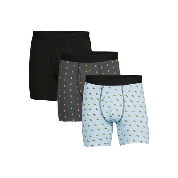 George Men's Pizza and Beer Boxer Briefs, 3-Pack - Walmart Business ...