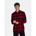 George Men's and Big Men's Flannel Shirt with Long Sleeves, Sizes XS ...