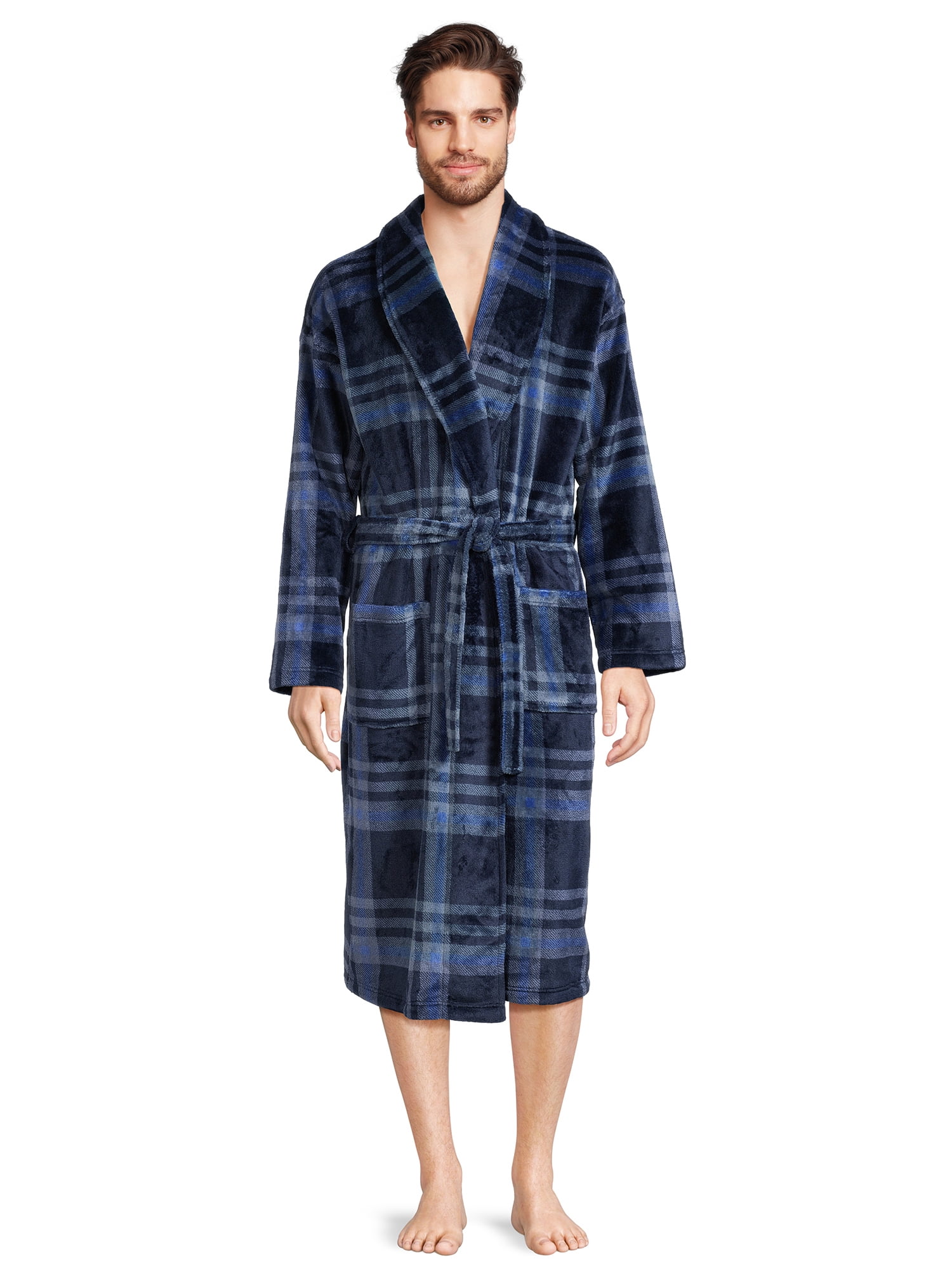 George Men's Plush Shawl Collar Robe, Sizes S/M-2XL - Walmart.com