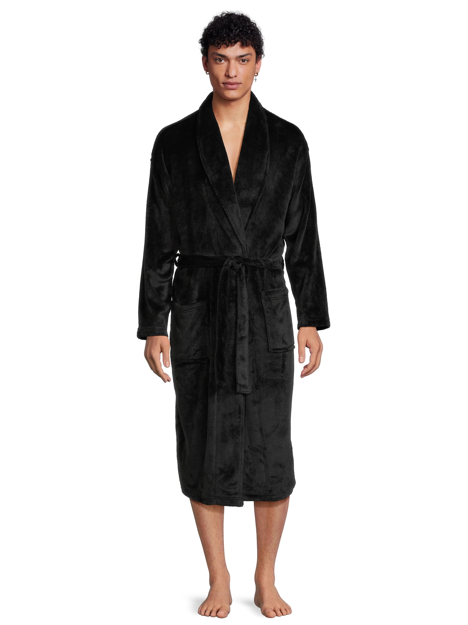 George Men's Plush Shawl Collar Robe, Sizes S/M-2XL - Walmart.com