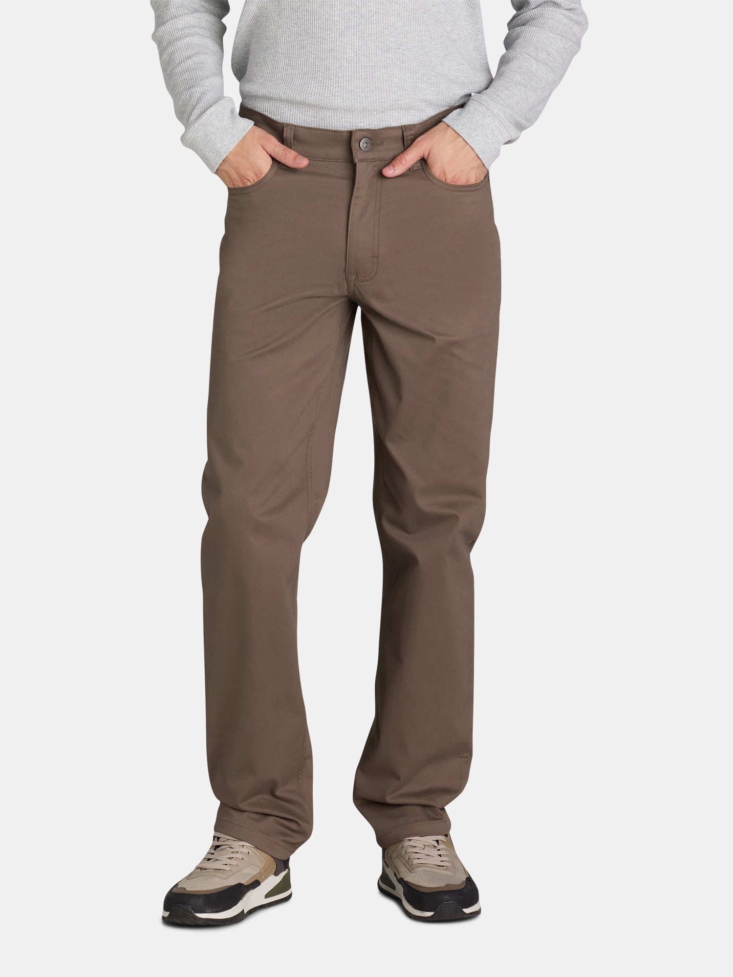 George Men's Premium Slim Straight Pants with Stretch, 30” Inseam ...