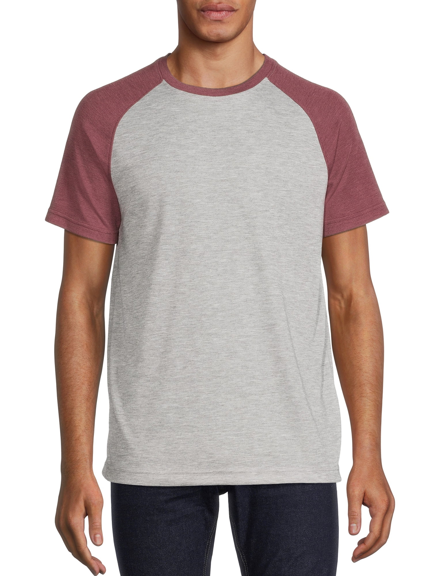 George Men's Raglan Colorblock Short Sleeve T-Shirt, up to Size 3XL ...