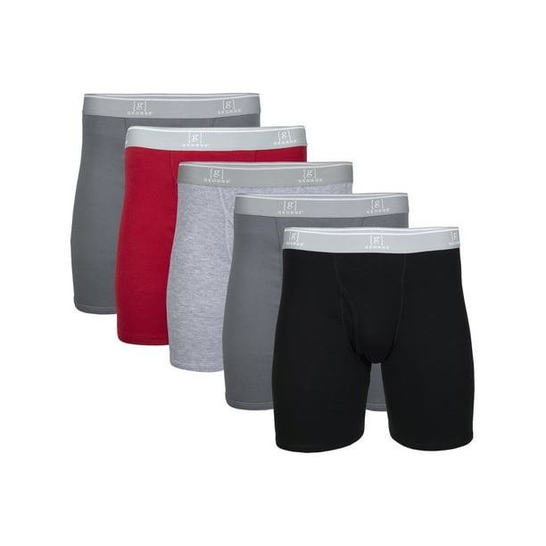 George Men's Regular Leg Boxer Briefs, 5-Pack - Walmart Business Supplies