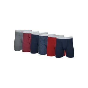 George Men's Regular Leg Boxer Briefs, 6-Pack - Walmart.com