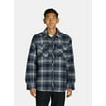 George Men's Fleece Lined Flannel Shirt Jacket, Sizes S-3XL, Warm and ...